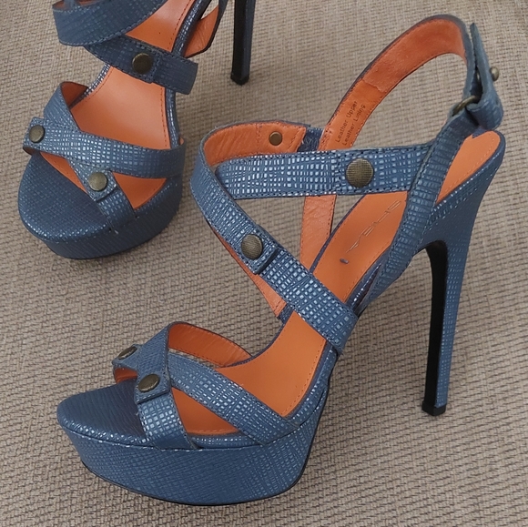 Via Spiga | Shoes | Via Spiga Vero Cuoio Blue Slingback Sandals | Poshmark